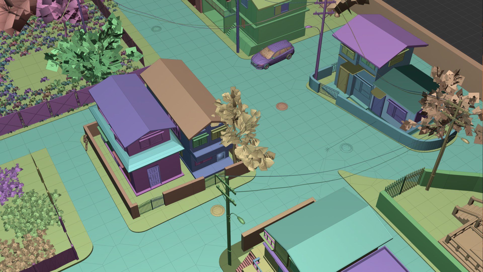 3D Japanese Residential Japanese Neighborhood - TurboSquid 2170828
