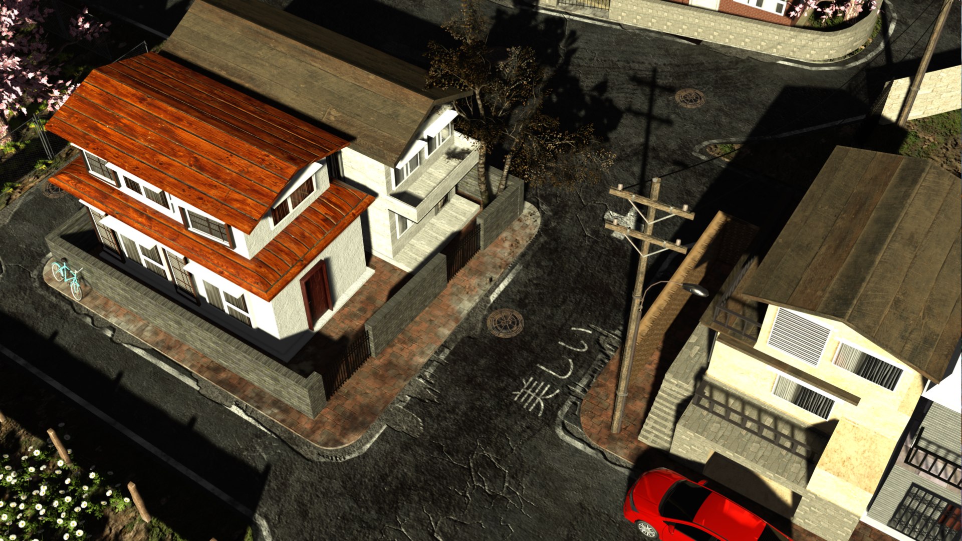 3D Japanese Residential Japanese Neighborhood - TurboSquid 2170828