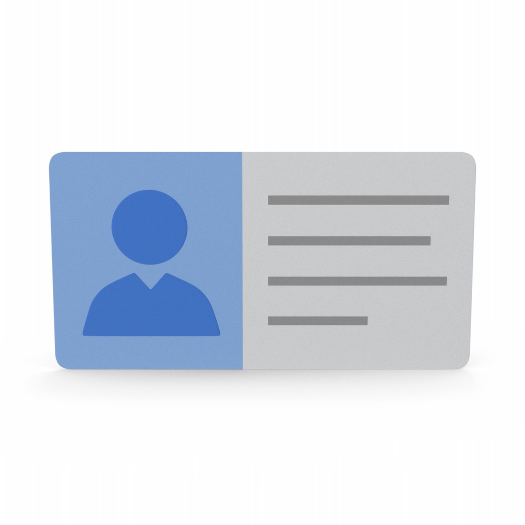 3D ID Card Model - TurboSquid 2191995
