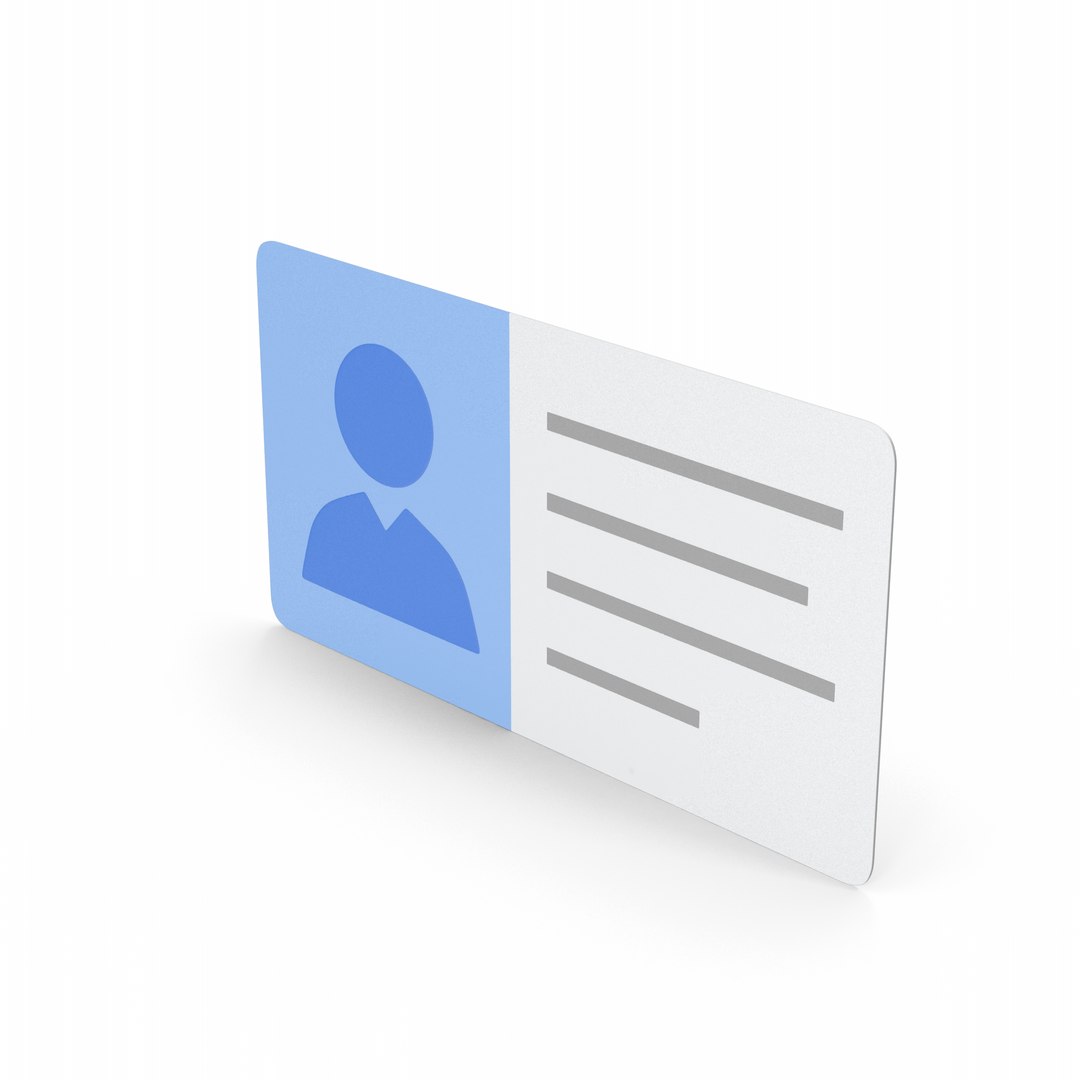 3D ID Card Model - TurboSquid 2191995