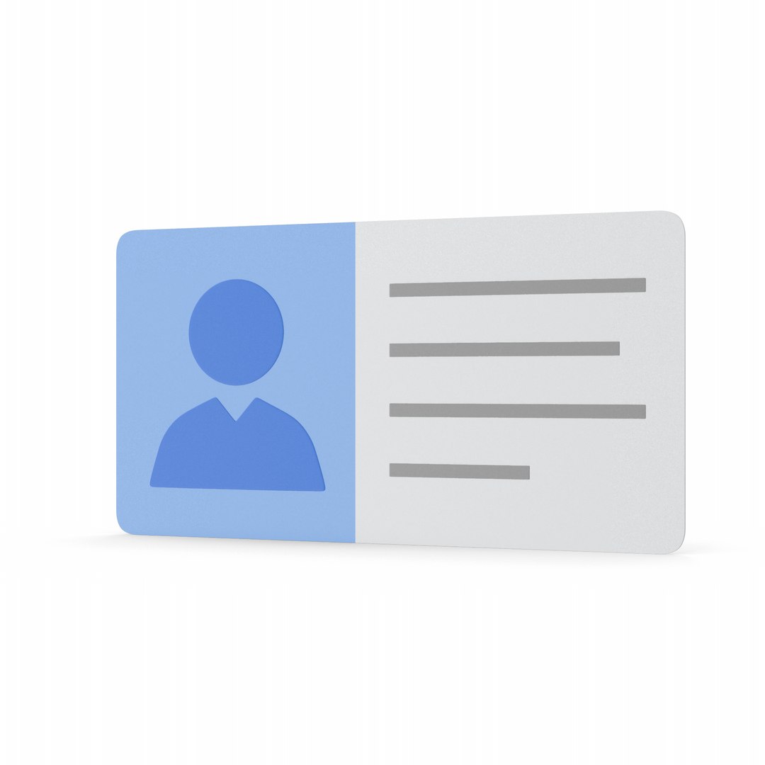 3D ID Card Model - TurboSquid 2191995