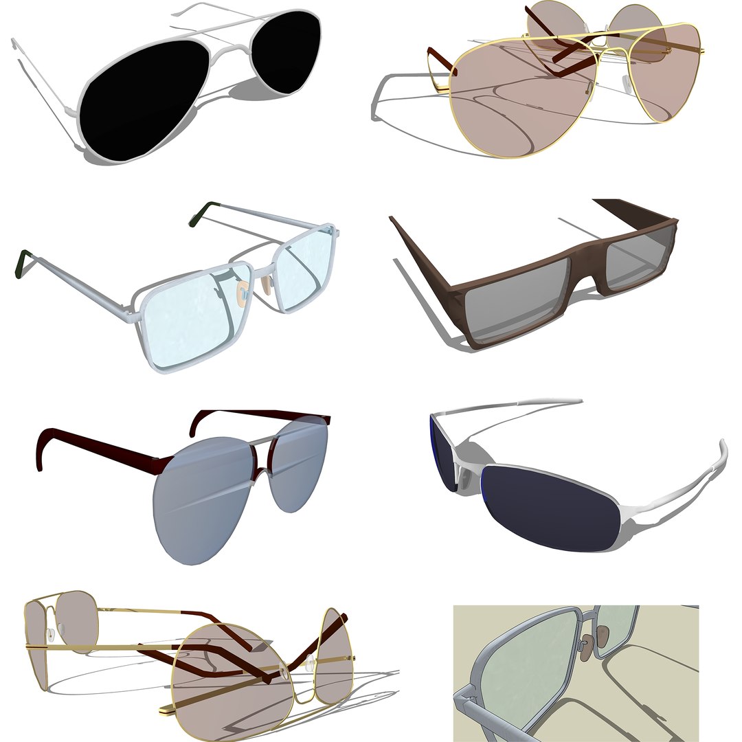 3D Model Glasses Collection -A1 - TurboSquid 2334562