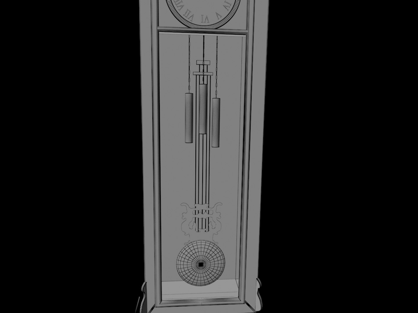 3ds Max Grandfather Clock