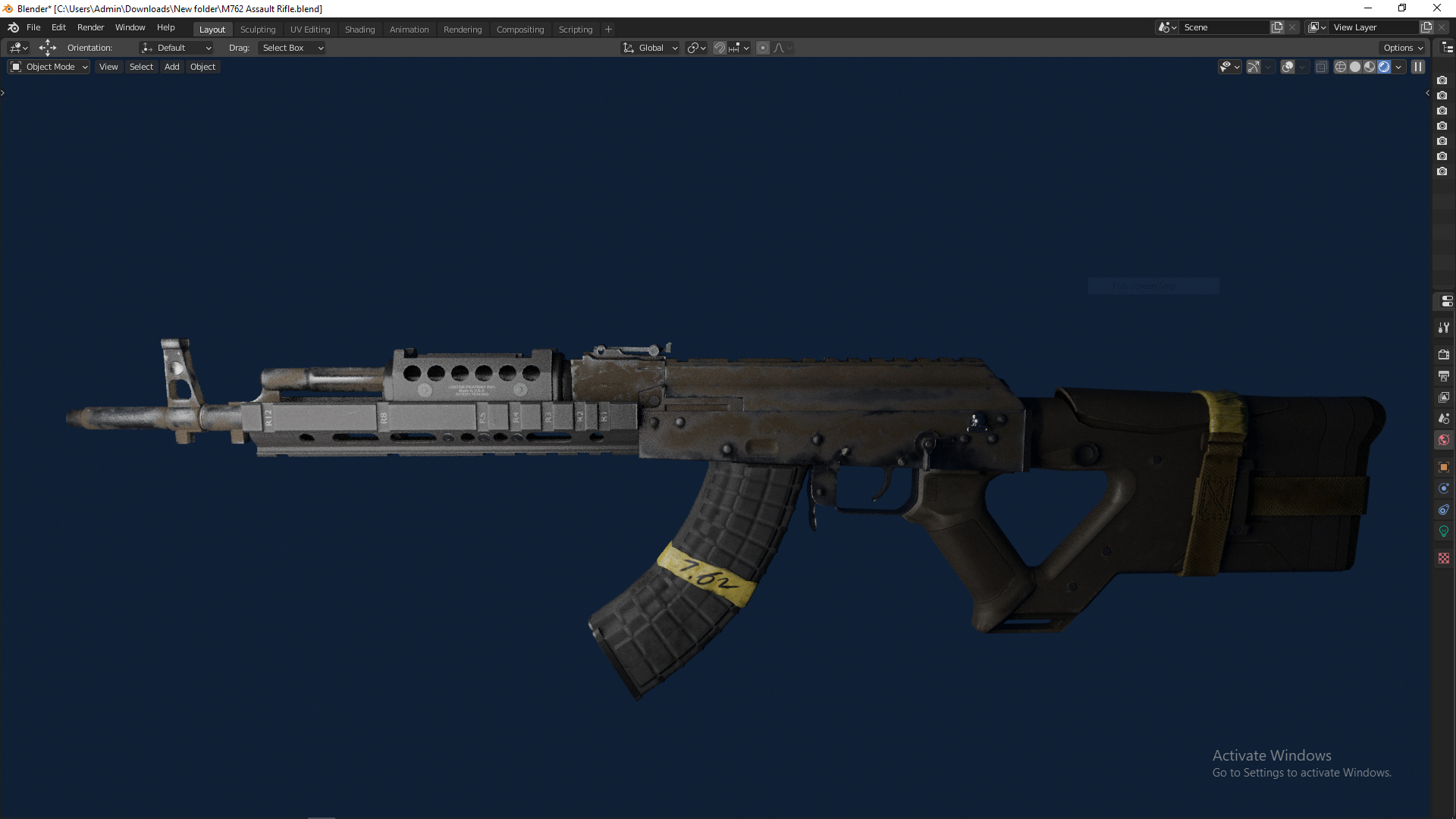 R6 M762 Assault Rifle model - TurboSquid 1728926