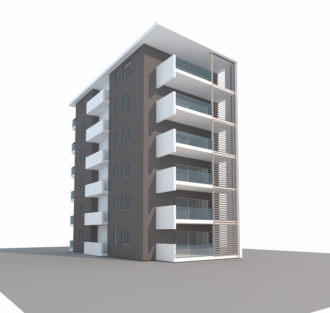 3d Block Houses Model