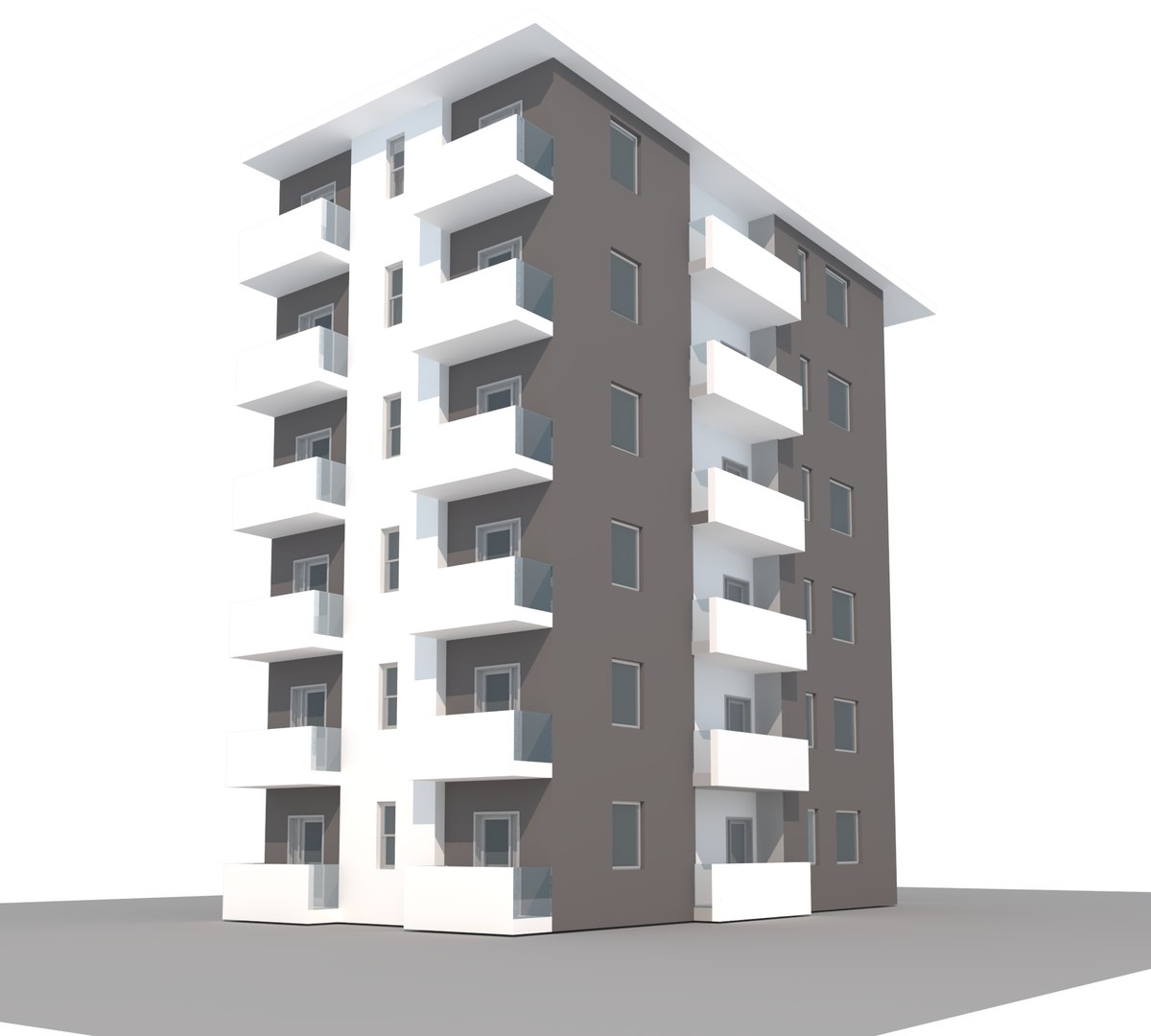 3d Block Houses Model