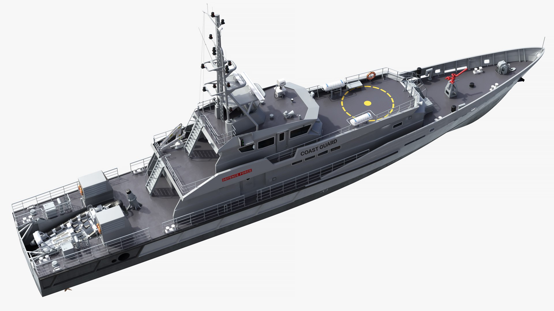 DAMEN Stan Patrol Vessel 4207 Coast Guard 3D Model - TurboSquid 2317965