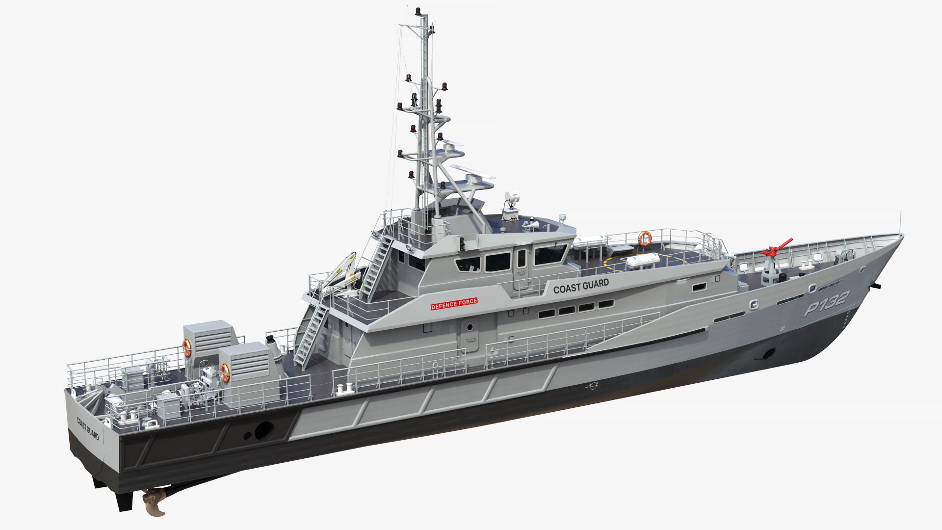 DAMEN Stan Patrol Vessel 4207 Coast Guard 3D Model - TurboSquid 2317965