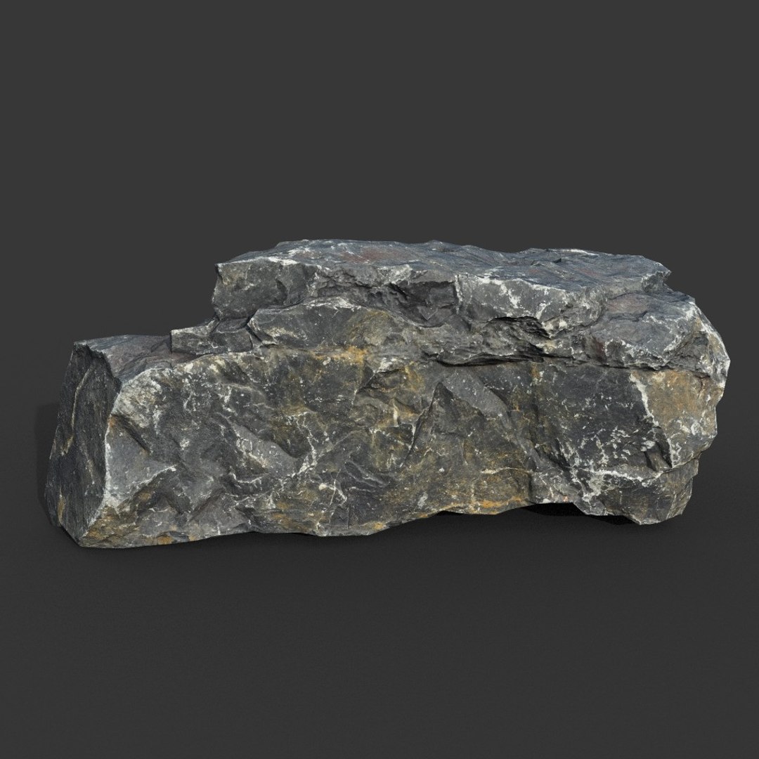 3D 8 Low Poly PBR Gray Sharp Rock Photogrammetry Model - TurboSquid 2163022