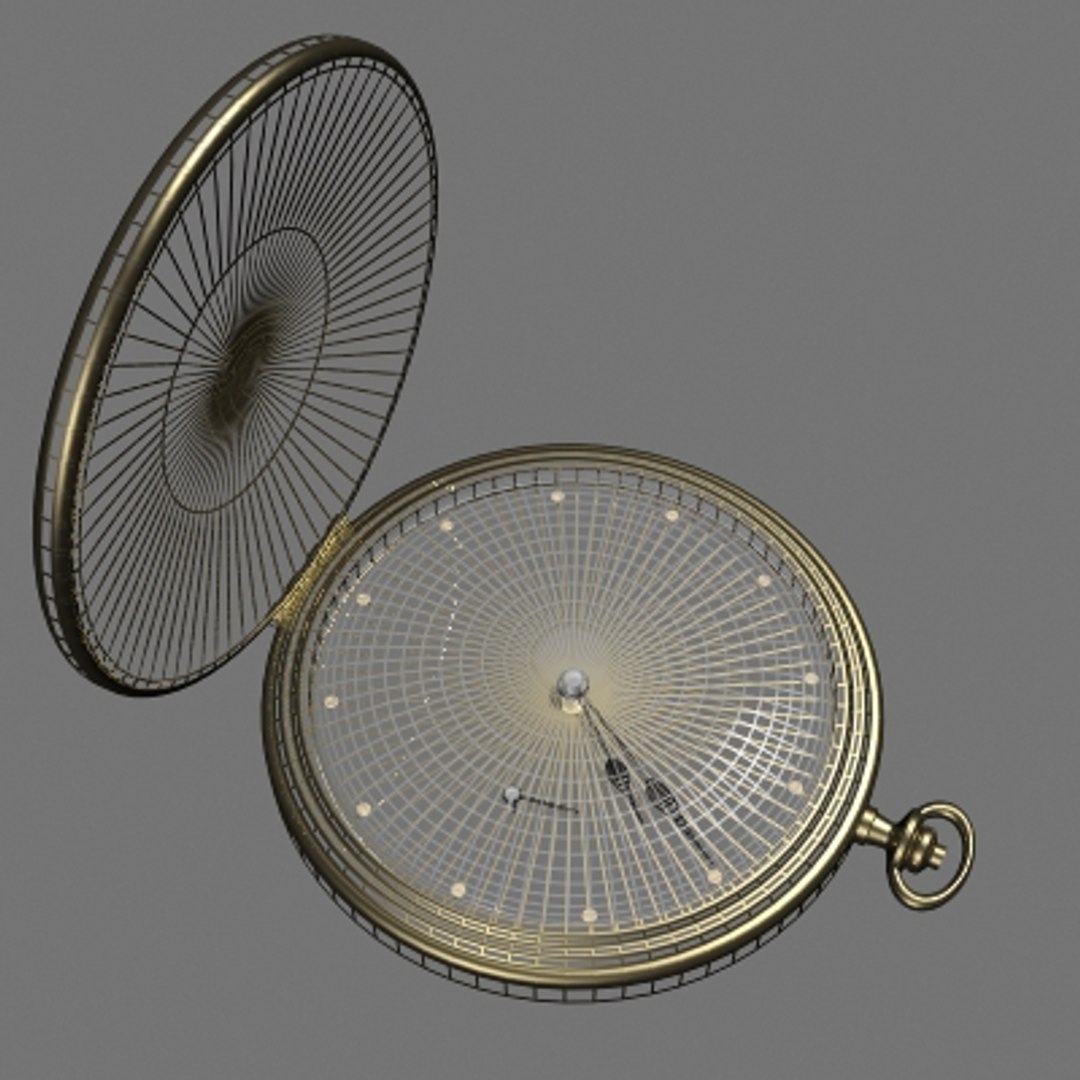 pocket watch 3d model