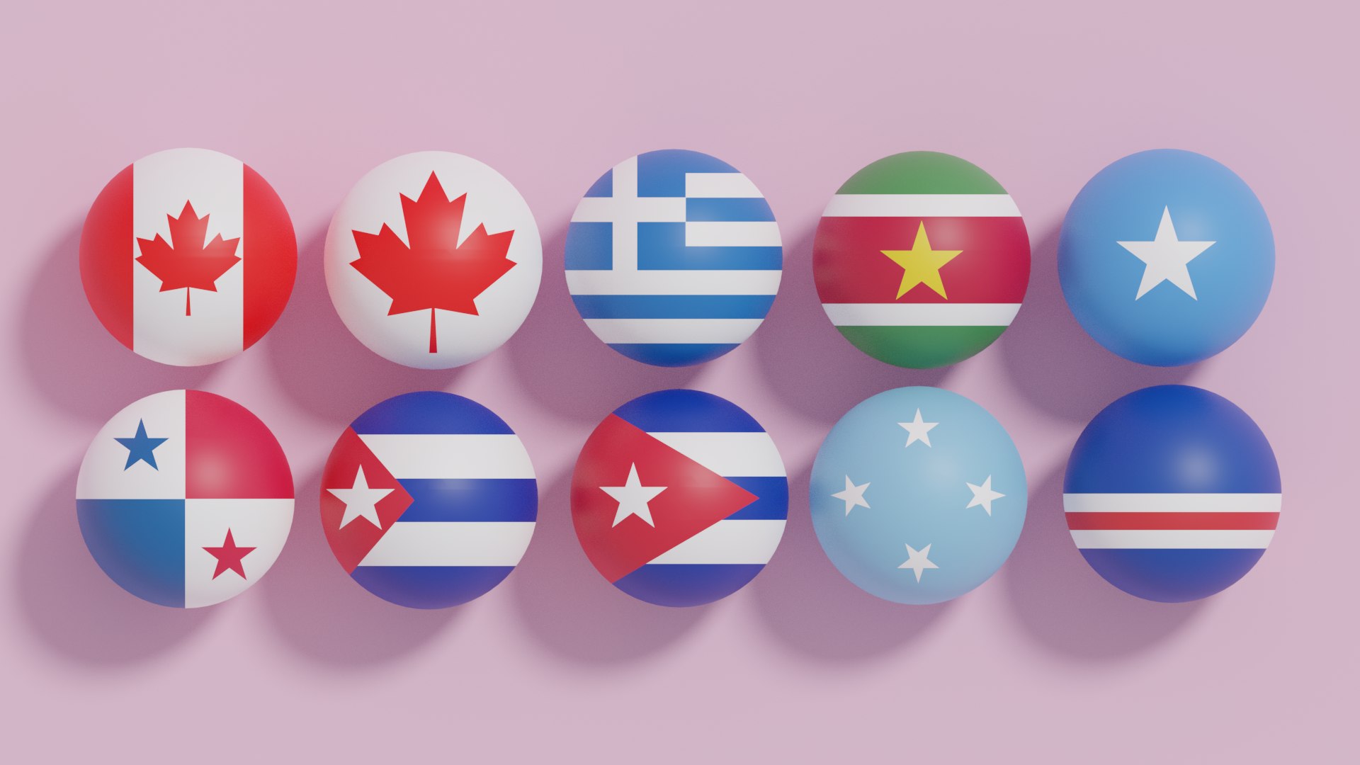 Flag Of Ball Collection 11 3D - TurboSquid 1888702