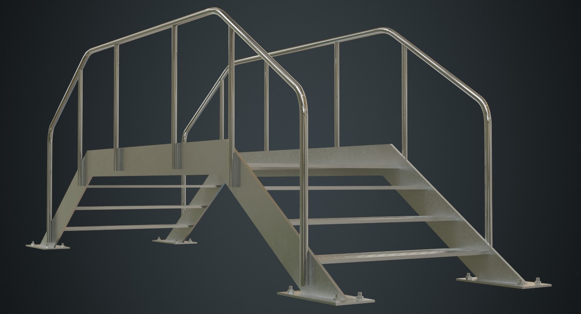 3D Stair 2c - TurboSquid 1342436