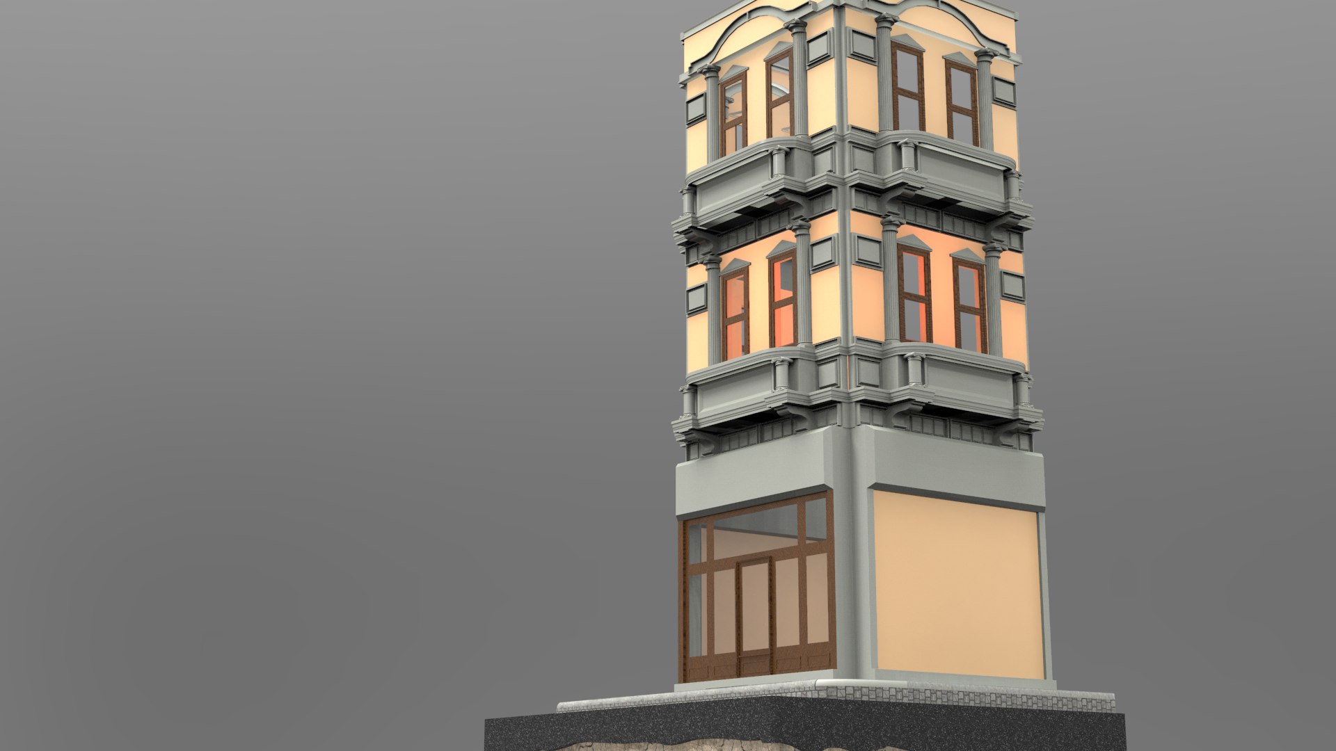 3D Istanbul Stone Building - TurboSquid 1564426