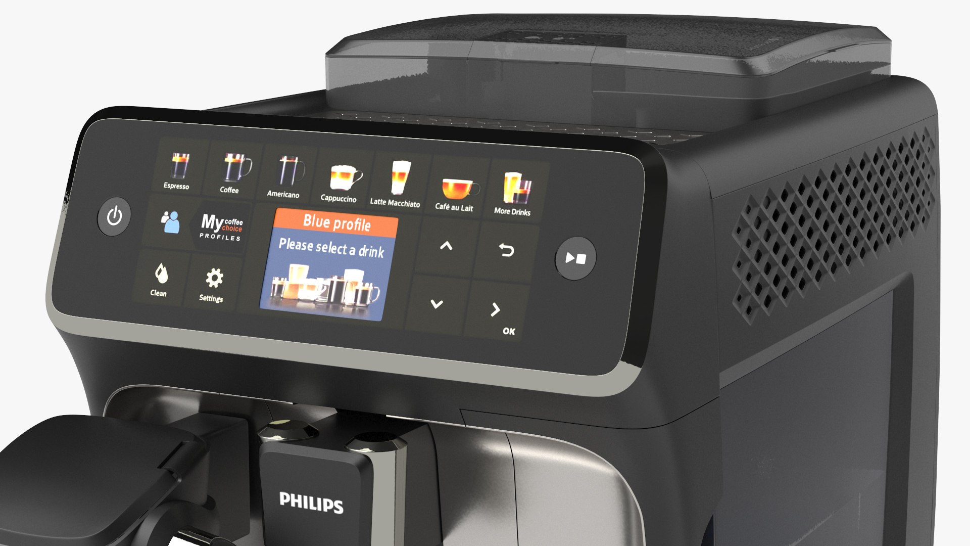 3D Coffee Machine Philips 5400 Lights On - TurboSquid 2259005