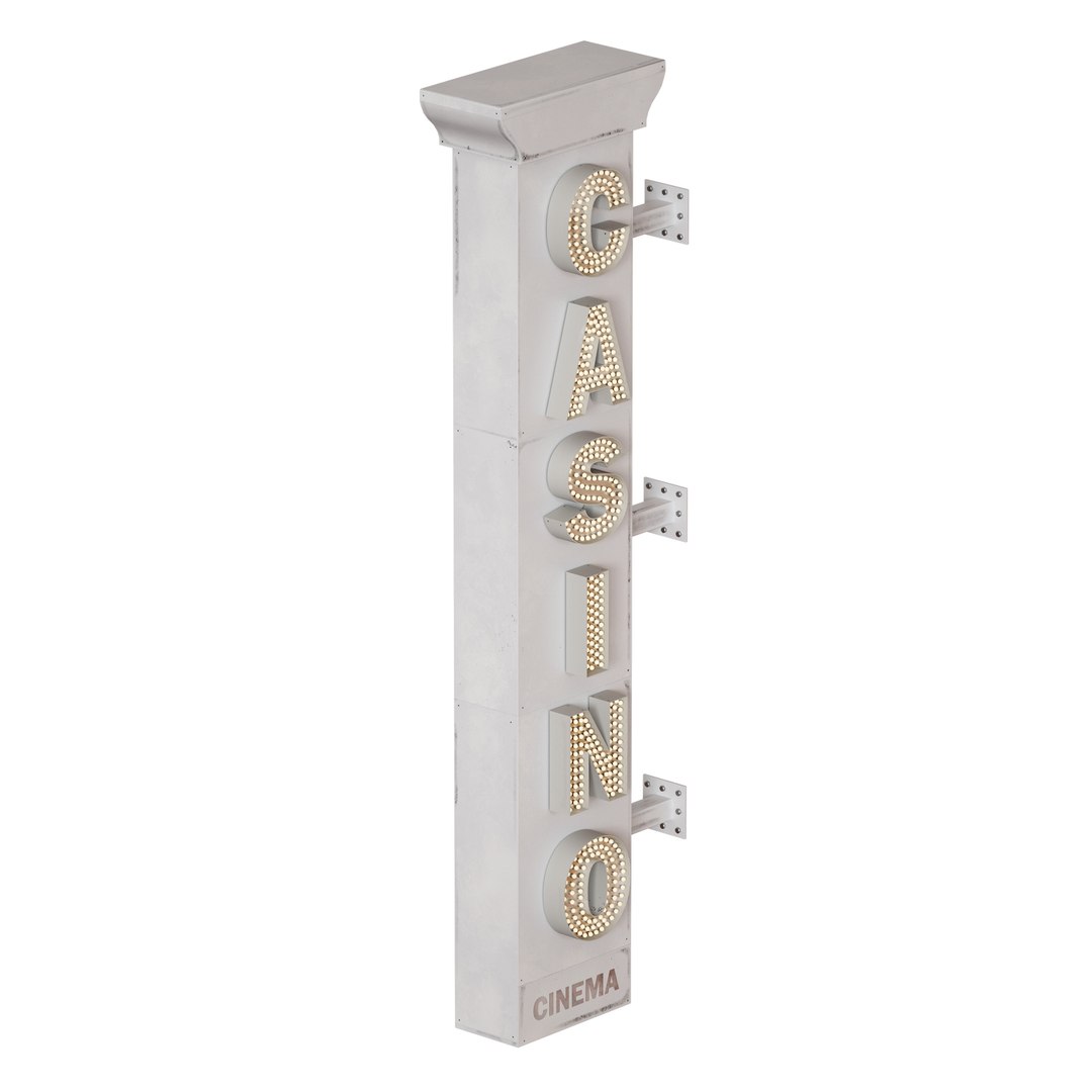 3D Casino Cinema Advertising Illuminated Sign - Illuminated Letters ...
