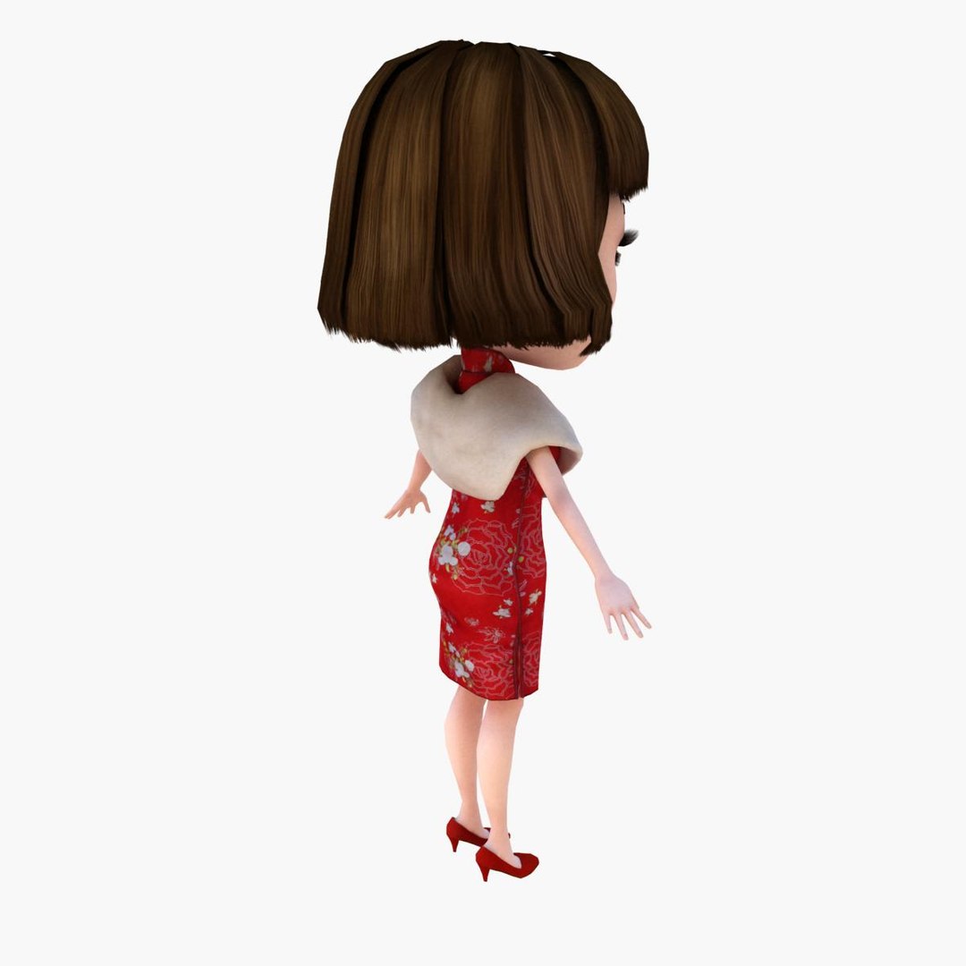 3d New Year Girl Model