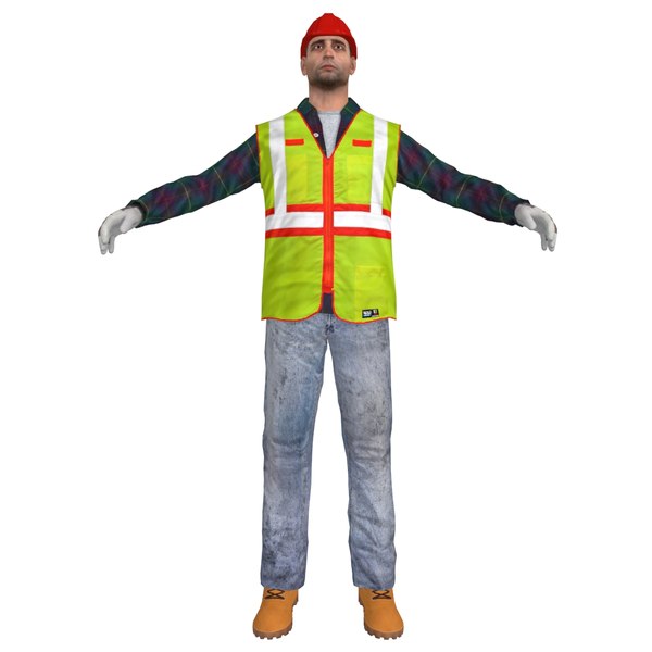 3d model worker man