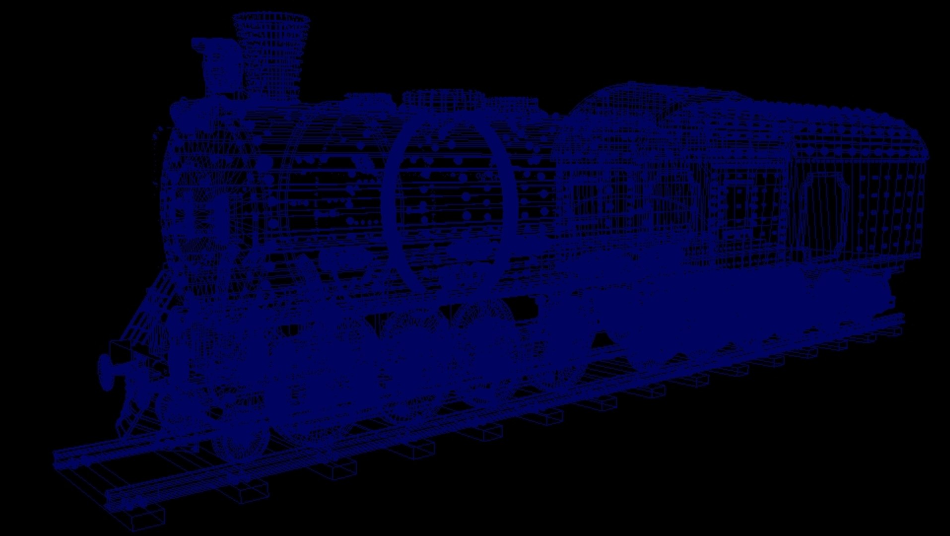 3D Vintage Train Engine Model - TurboSquid 1553454