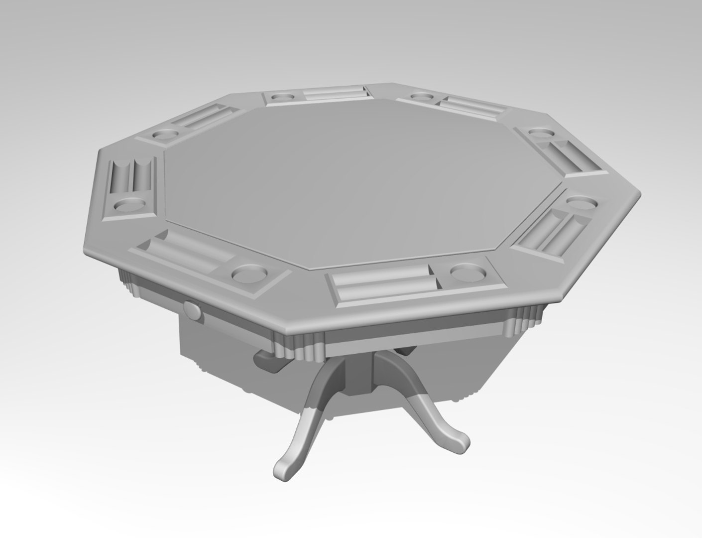 3d model card poker table
