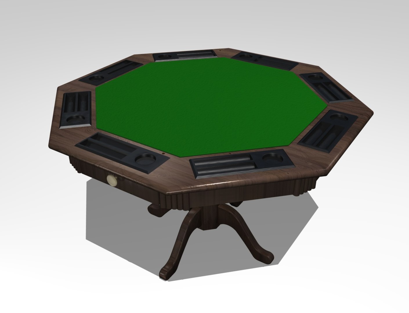 3d model card poker table
