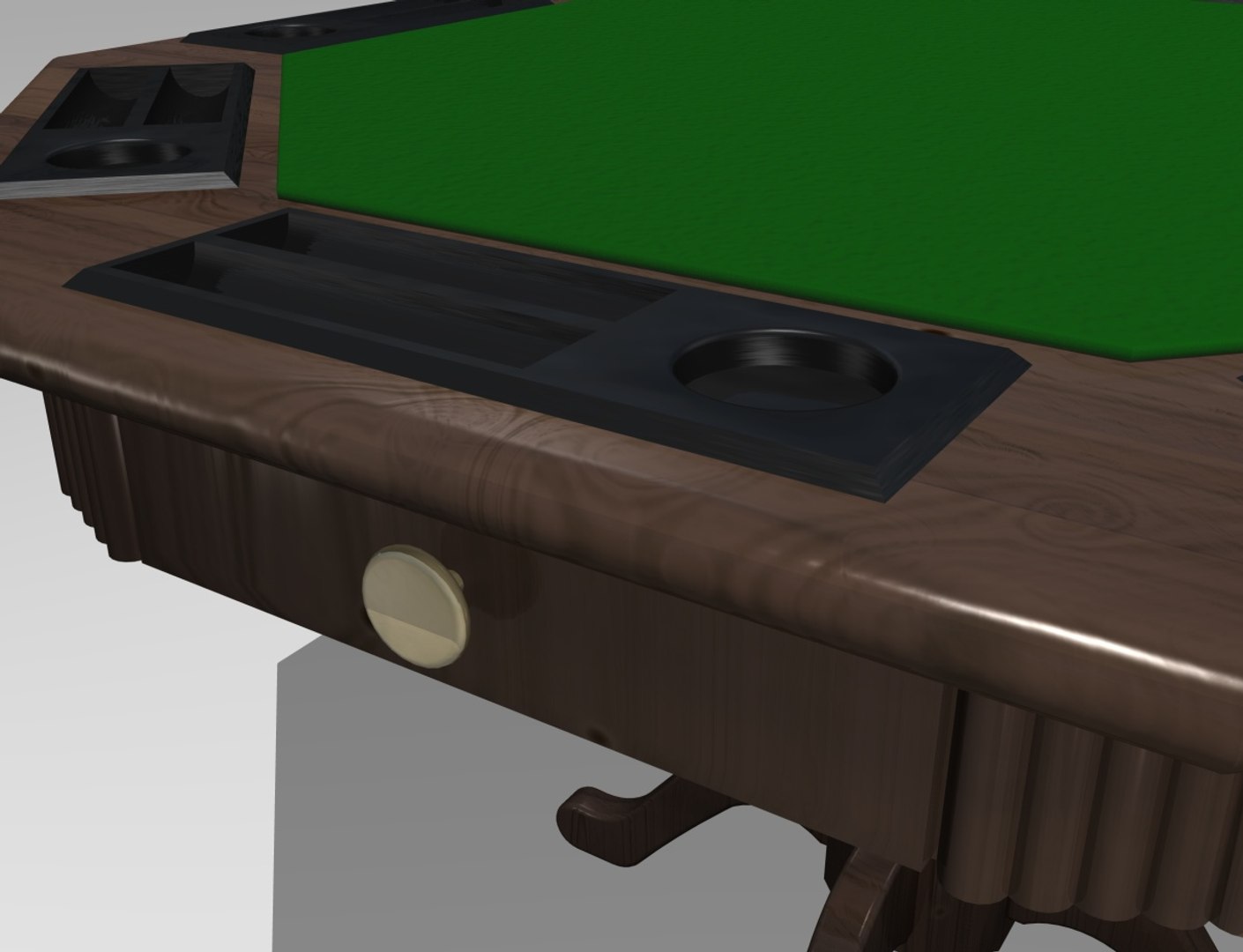 3d model card poker table