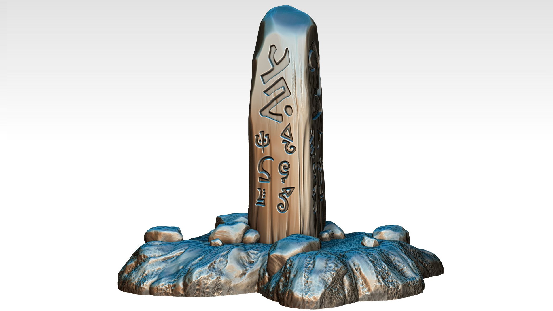 3D Mysterious stone pillar model - TurboSquid 2156439