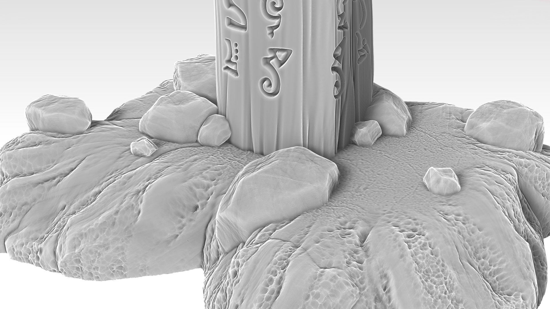 3D Mysterious stone pillar model - TurboSquid 2156439