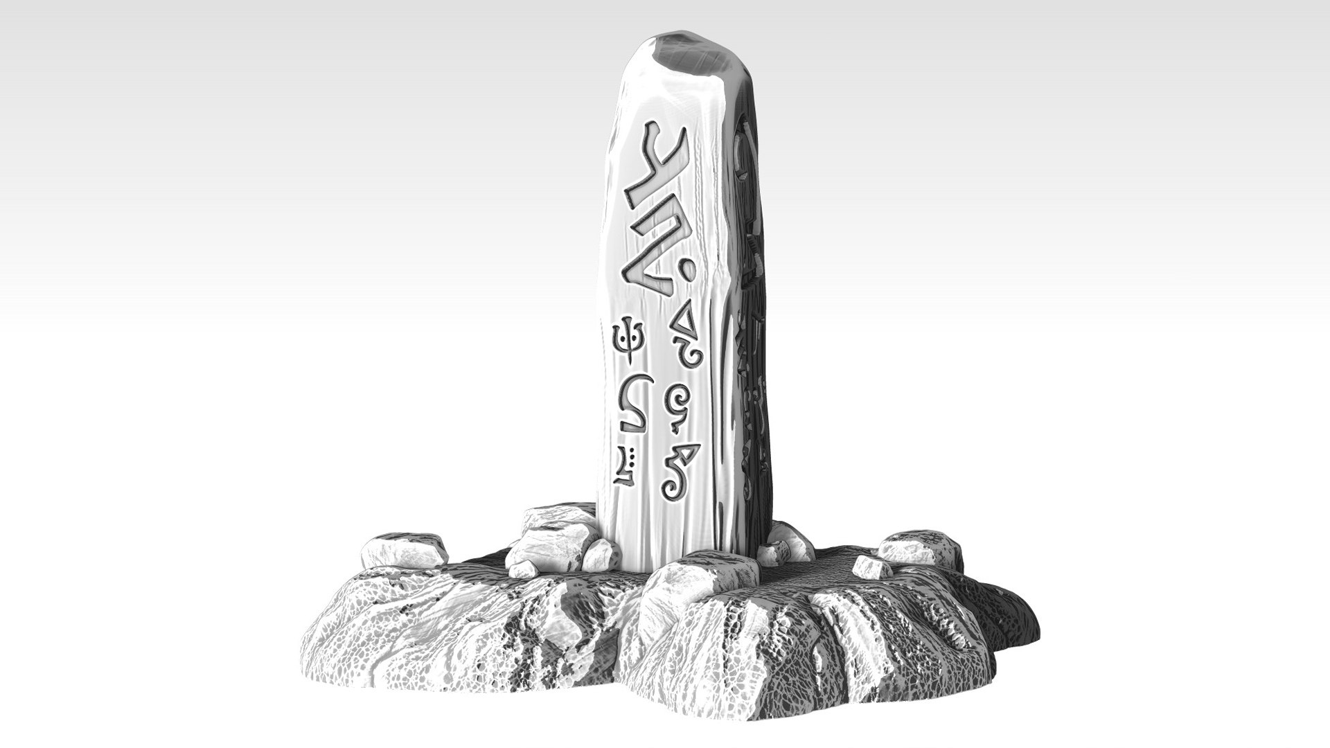 3D Mysterious stone pillar model - TurboSquid 2156439