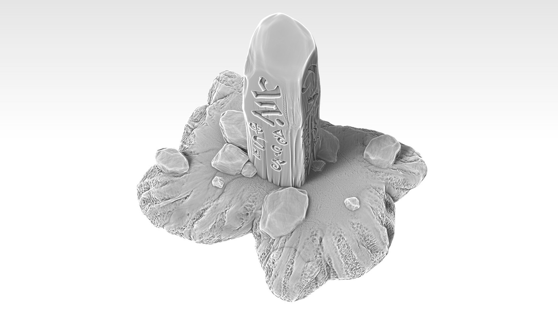 3D Mysterious stone pillar model - TurboSquid 2156439