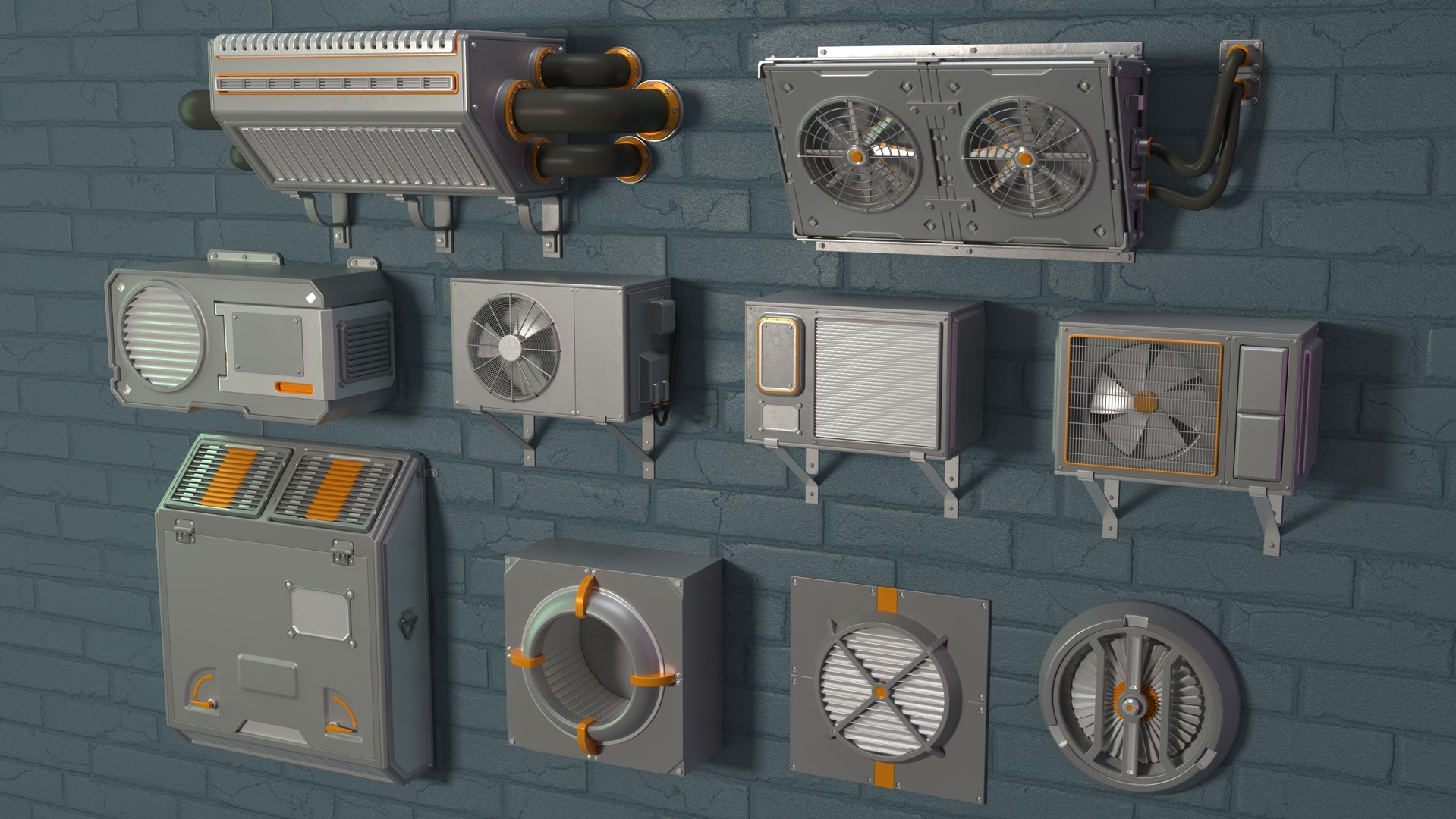 3D Air Conditioner Collection 1 - TurboSquid 1944144