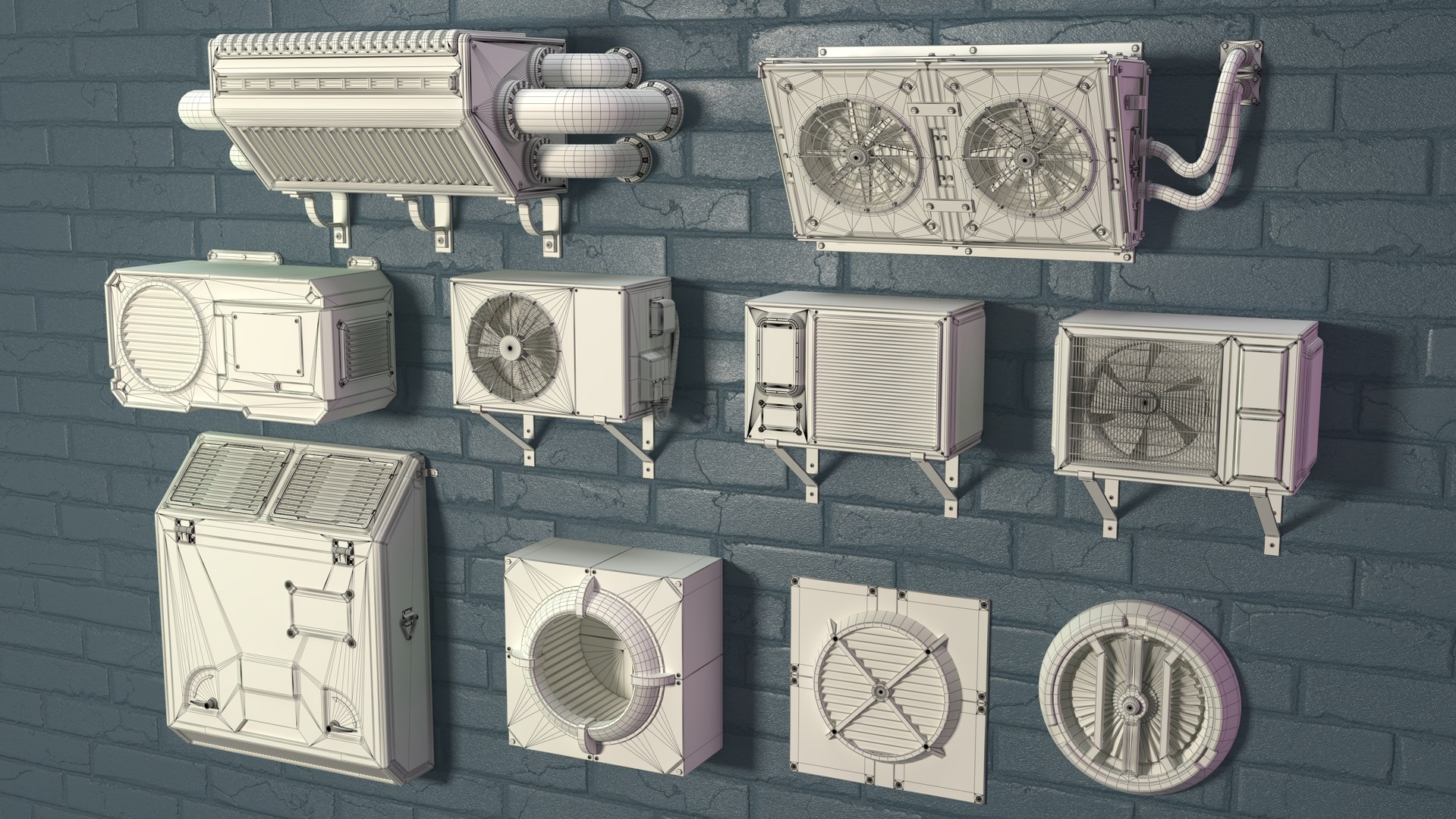 3D Air Conditioner Collection 1 - TurboSquid 1944144