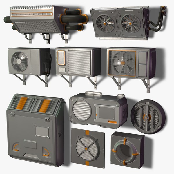 exterior air conditioner 3d model