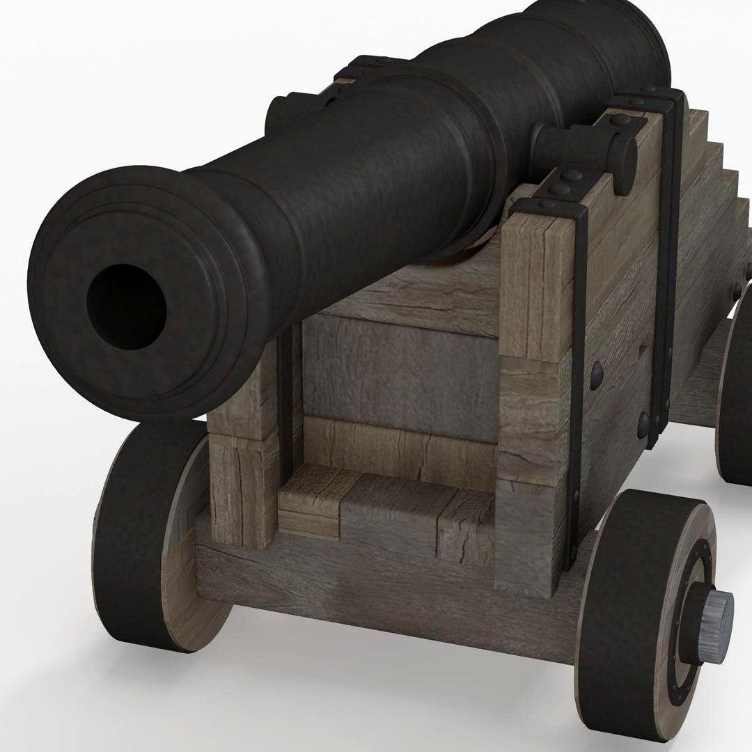 3d Old Ship Cannon