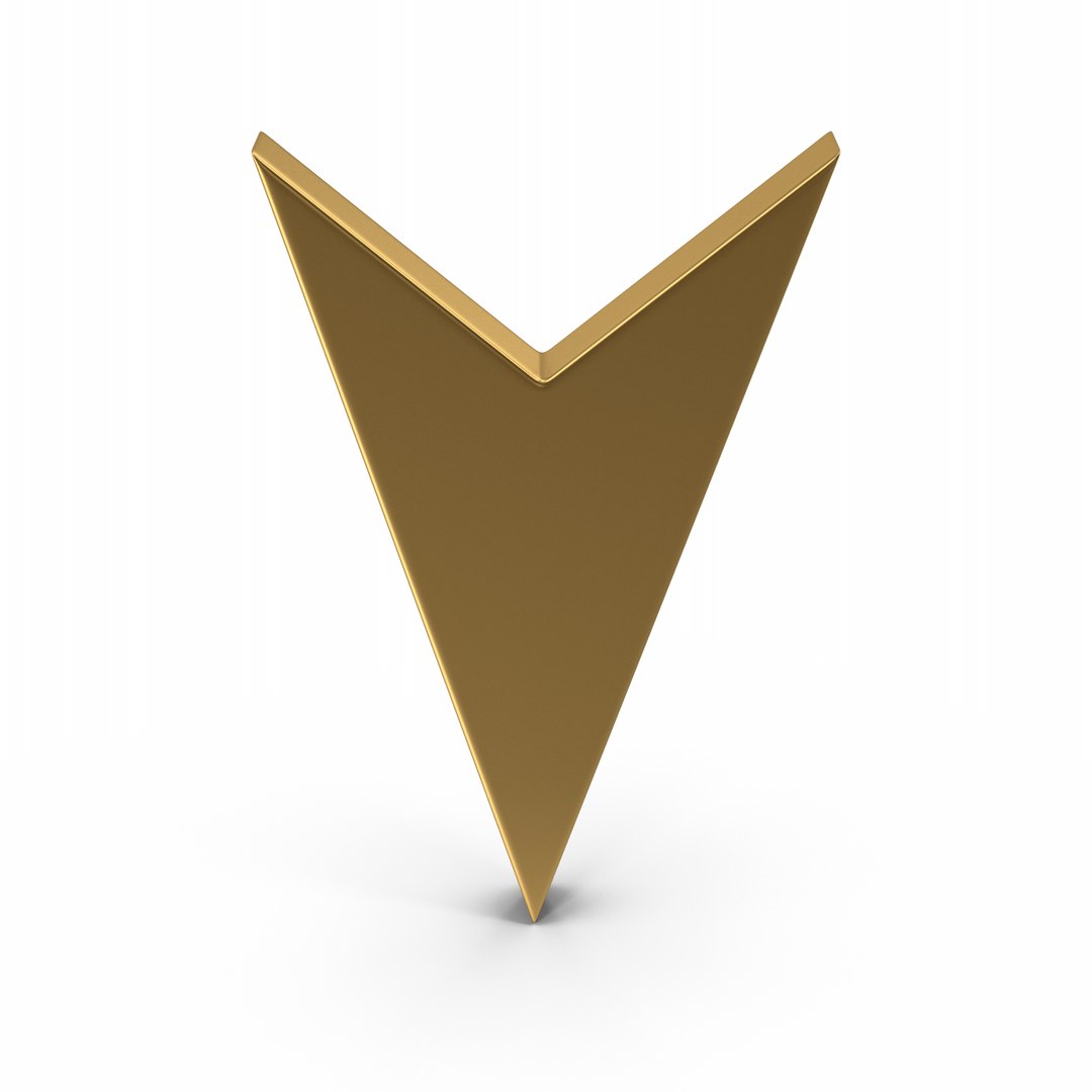 3D Gold Arrow Pin - TurboSquid 2200787