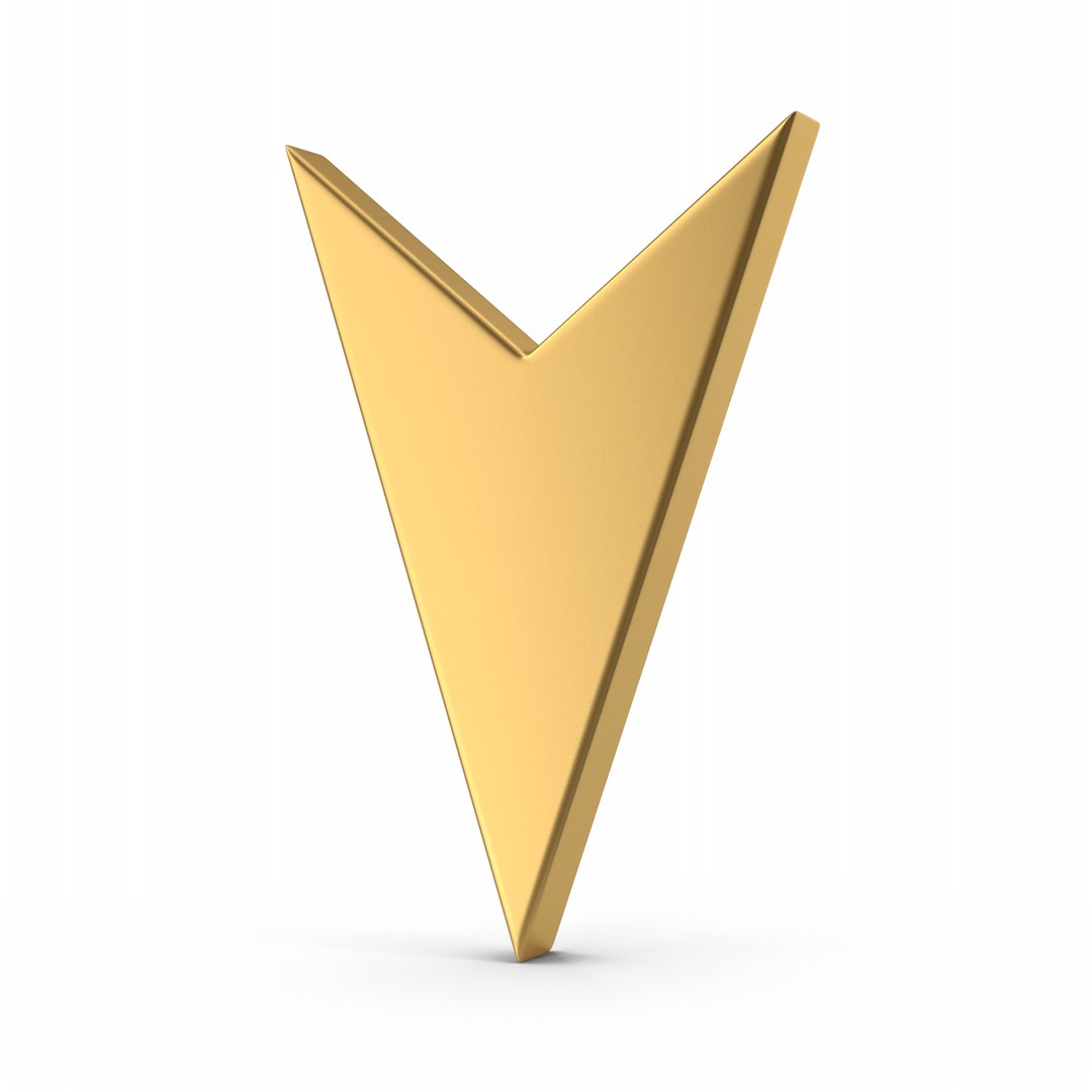 3D Gold Arrow Pin - TurboSquid 2200787