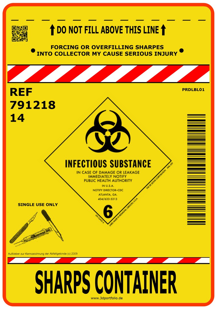 3d Medical Sharp Container