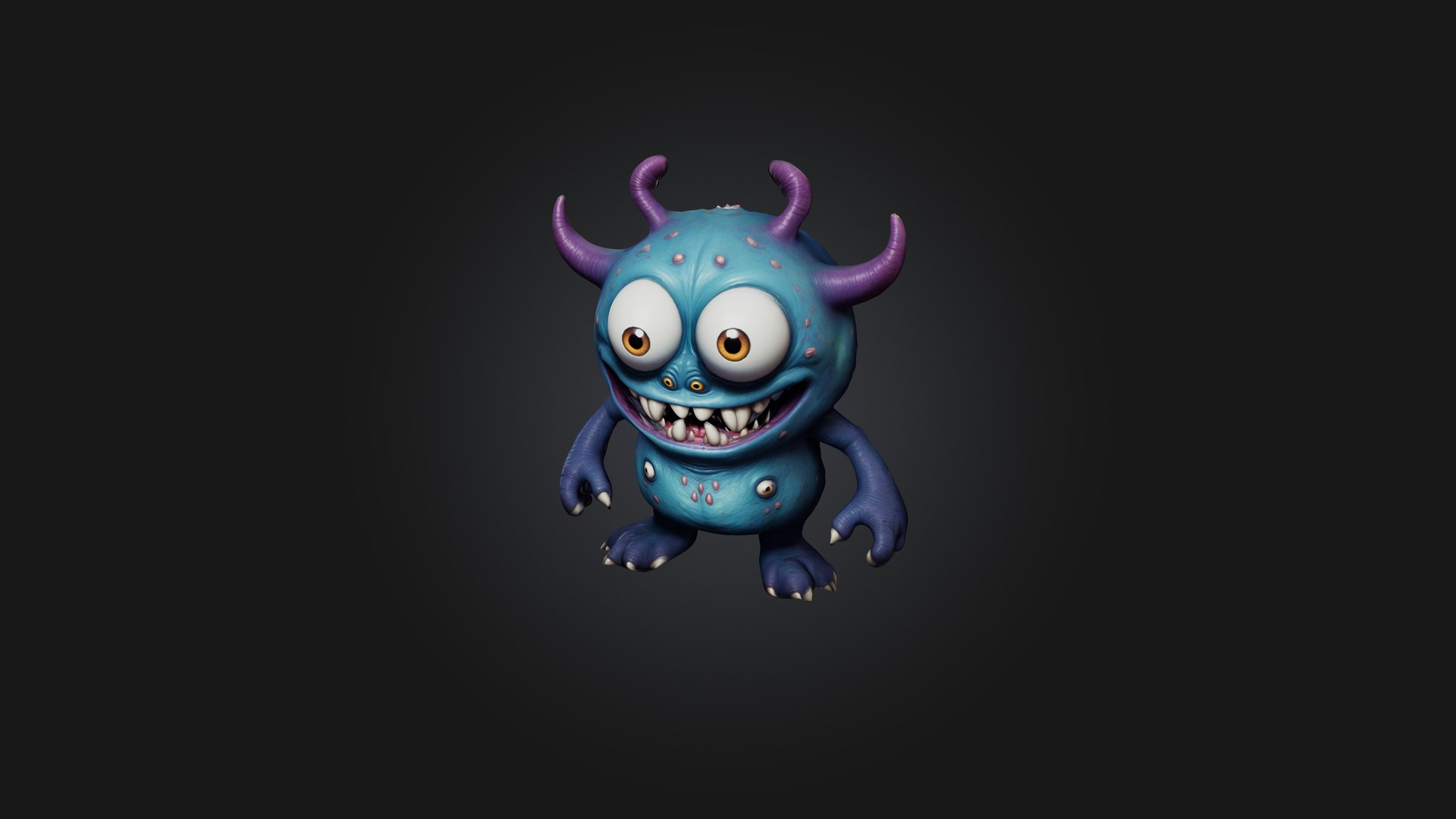 3D Cartoon Monster - TurboSquid 2291631