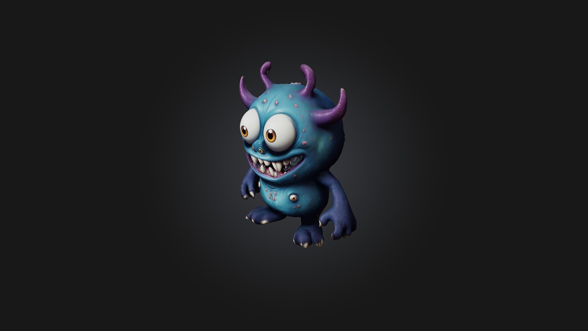 3D Cartoon Monster - TurboSquid 2291631