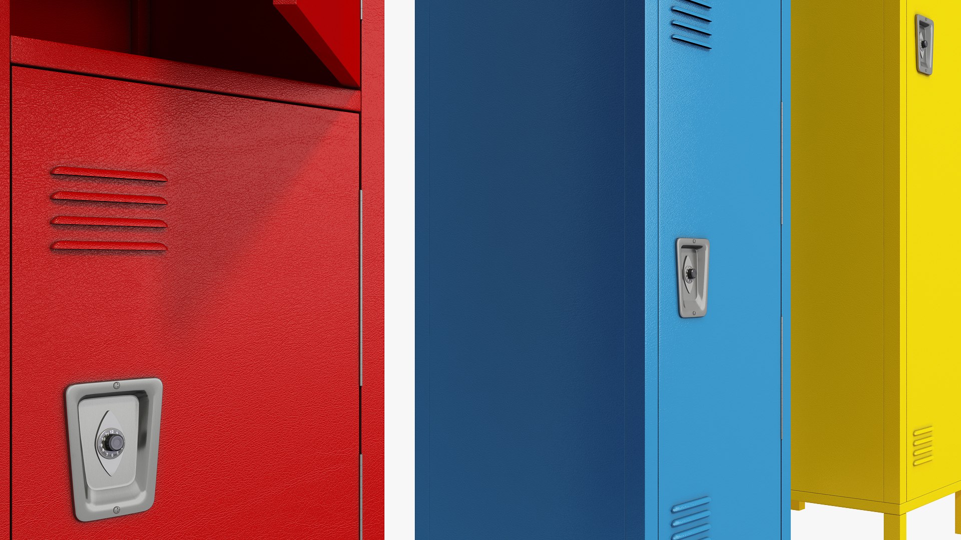 3D Steel Locker Family - TurboSquid 1909430