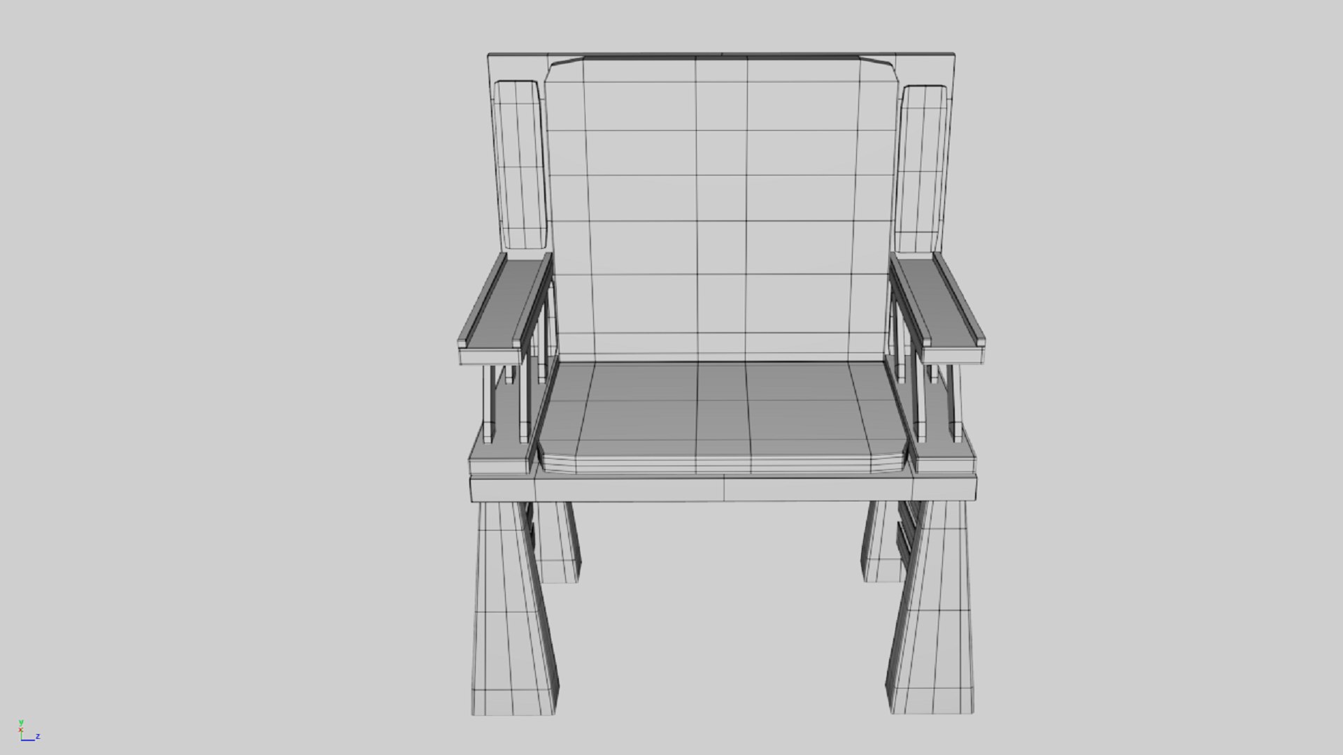 3D Wood Chair Model - TurboSquid 2226099
