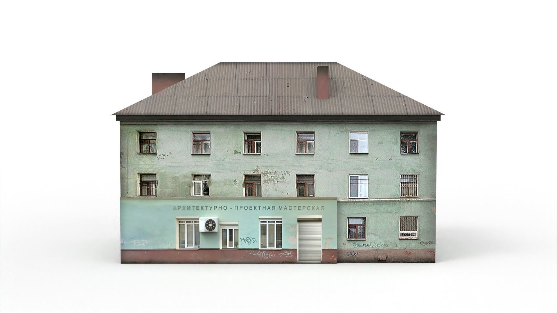 3D Three-storey Residential Building - TurboSquid 1727437