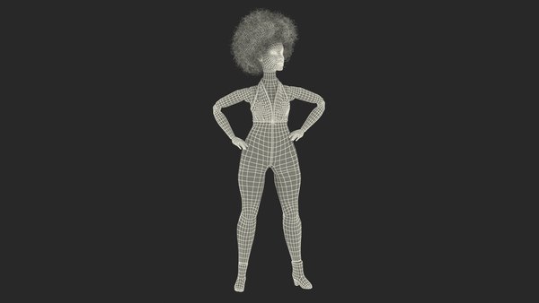 Barbie Looks Doll Elle GTD91 Standing Pose Dressed Fur 3D model ...