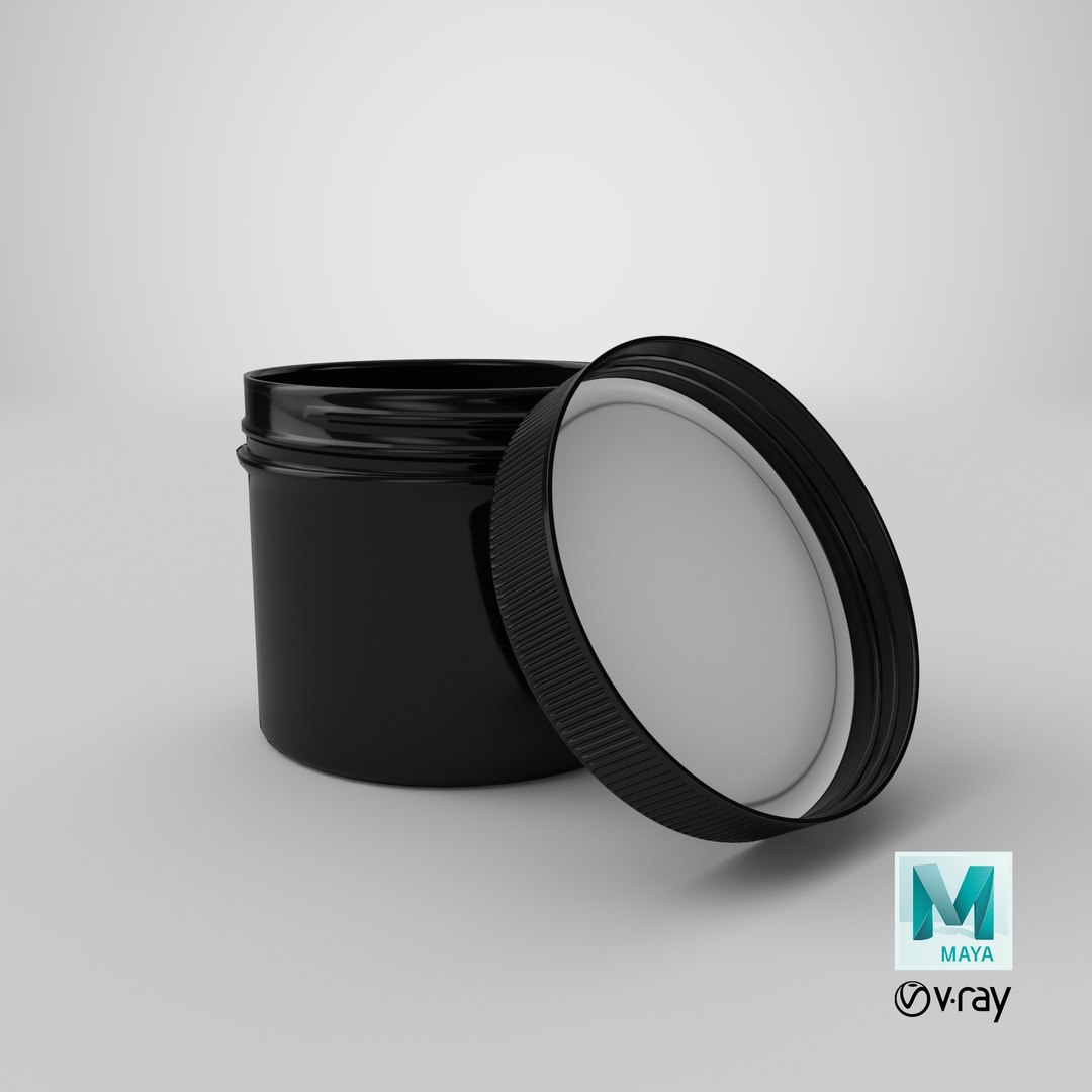 Plastic jar wide mouth 3D - TurboSquid 1566722