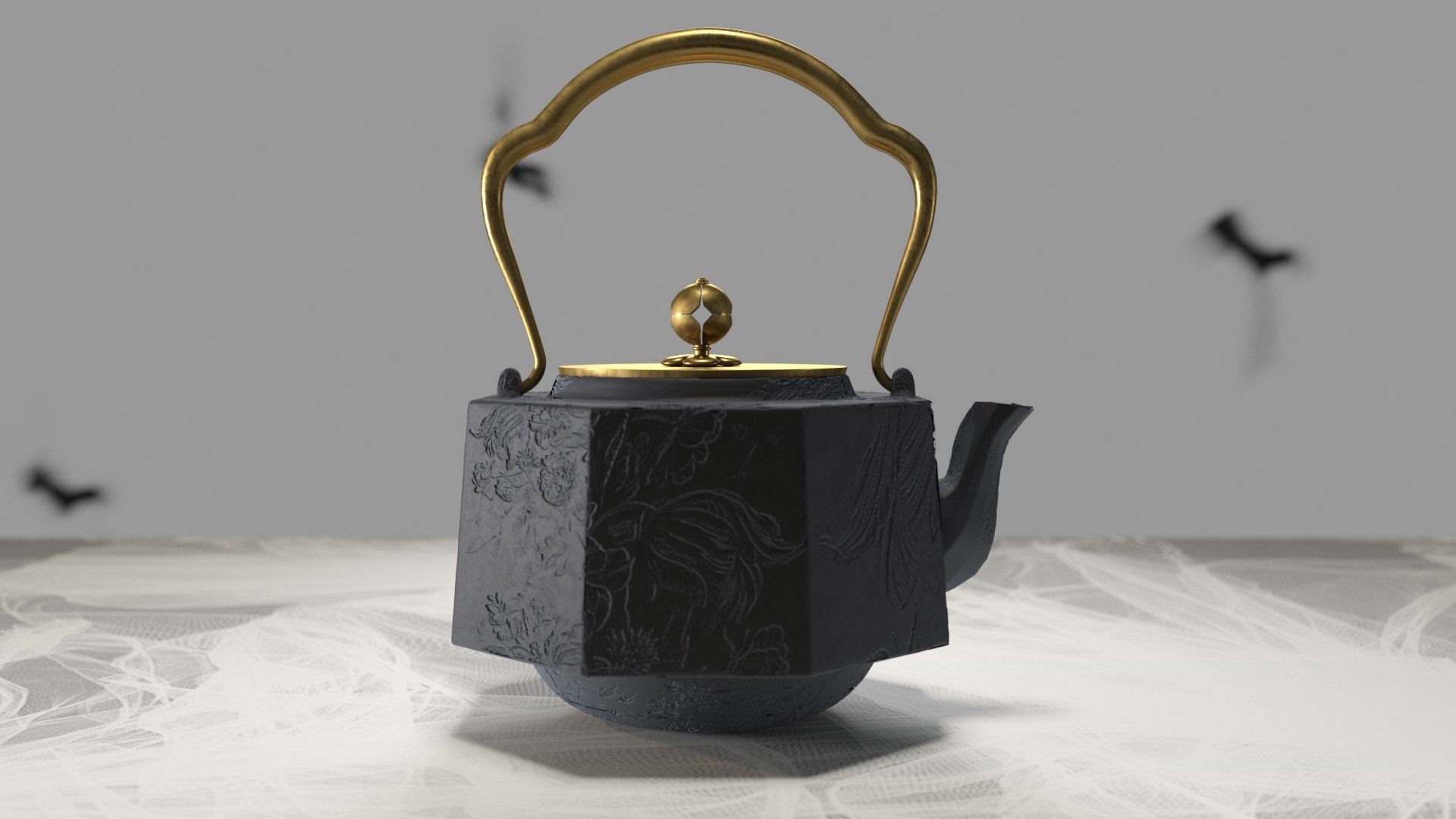 Japanese Octagonal Cast Iron Teapo 3D Model - TurboSquid 1776474