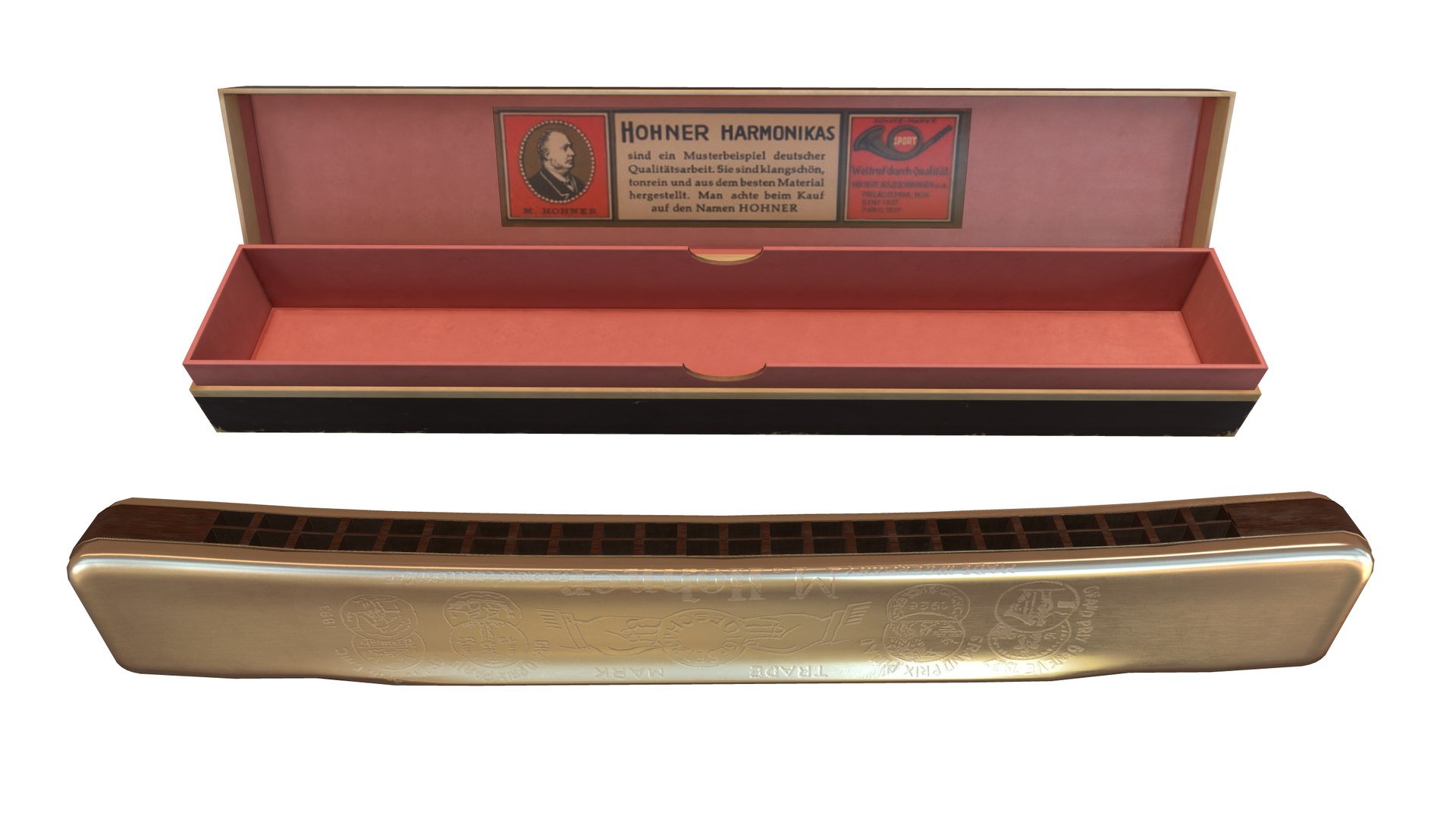 M Hohner Harmonica Model - TurboSquid 1859960