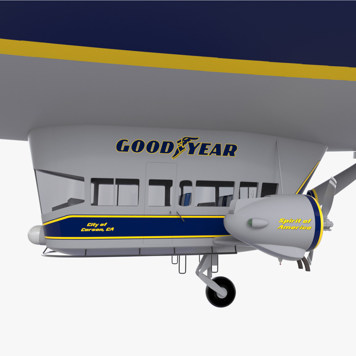 3d good year blimp