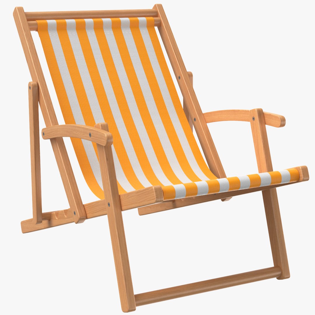 Detailed Yellow Beach Chair 3D model - TurboSquid 2063575
