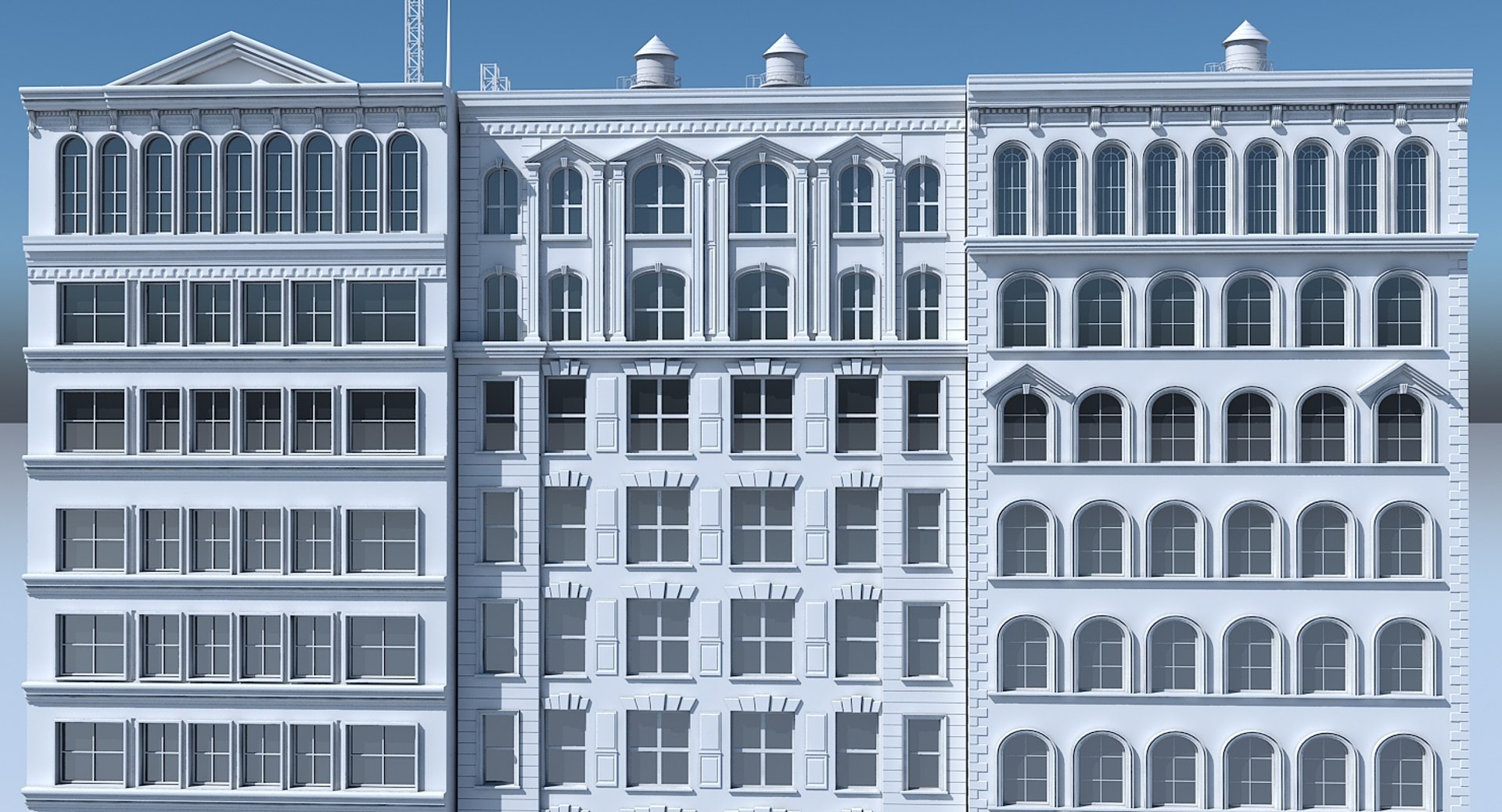 Tenement Building Facades 3D Model - TurboSquid 1303002