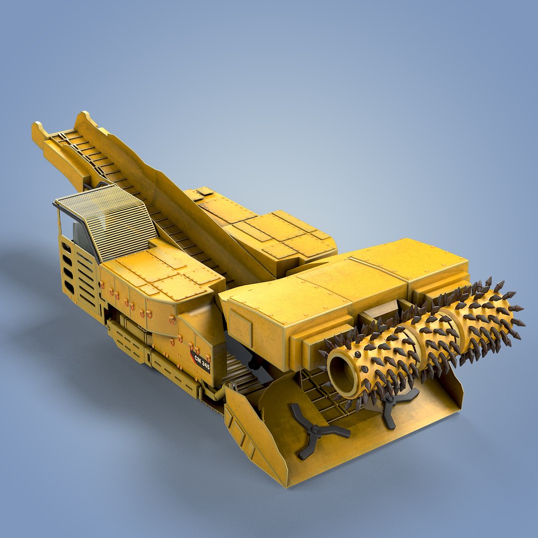3d model underground machines set