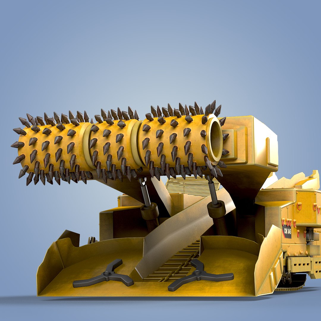 3d model underground machines set